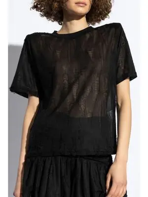 IRO PARIS Distressed Semi-sheer T-shirt