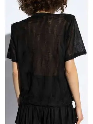 IRO PARIS Distressed Semi-sheer T-shirt