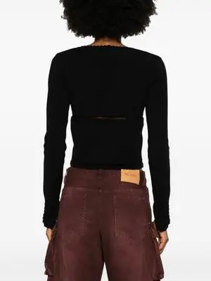 Blumarine Scalloped V-neck Cardigan