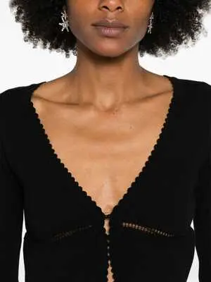 Blumarine Scalloped V-neck Cardigan