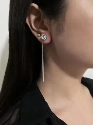 HZMER JEWELLERY Crystal-embellished Drop Earrings