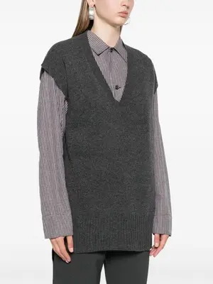 Pinko V-neck Fine-knit Gilet