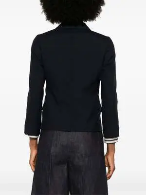 Marni Embroidered Virgin Wool Blazer - Blue