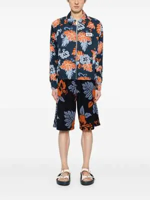 Maison Kitsuné Floral-print Zip-up Jacket
