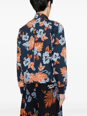 Maison Kitsuné Floral-print Zip-up Jacket