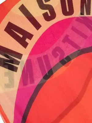 Maison Kitsuné Logo-print Cotton Scarf