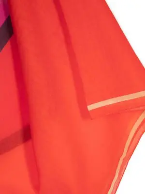 Maison Kitsuné Logo-print Cotton Scarf