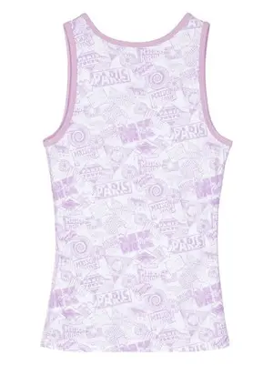 Maison Kitsuné Logo-print Tank Top - Purple