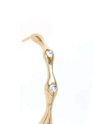 LOEV 14kt Recycled Yellow Diamond Hoop Earrings