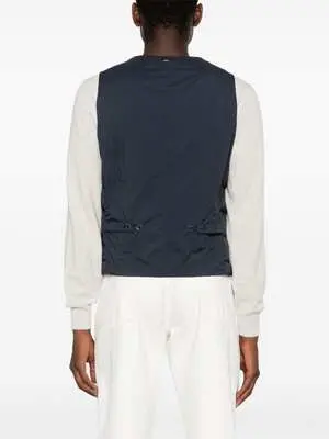 Herno V-neck Down Gilet - Blue