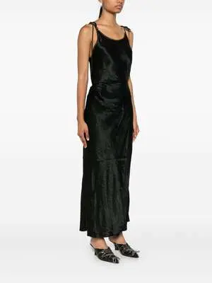 Acne Studios Crinkled Satin Dress - Black