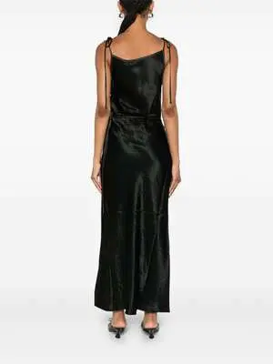 Acne Studios Crinkled Satin Dress - Black