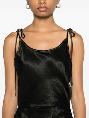 Acne Studios Crinkled Satin Dress - Black