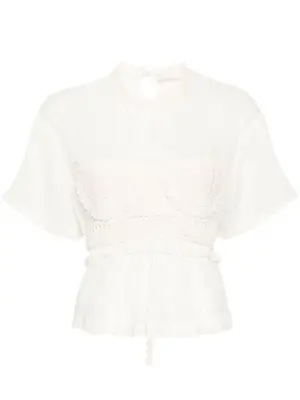 Ulla Johnson Cari Crochet-paneling Blouse