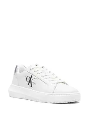 Calvin Klein Logo-print Leather Sneakers