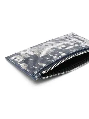 Alexander McQueen Graffiti Logo-print Leather Card Holder