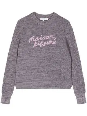 Maison Kitsuné Handwriting Logo-embroidered Jumper