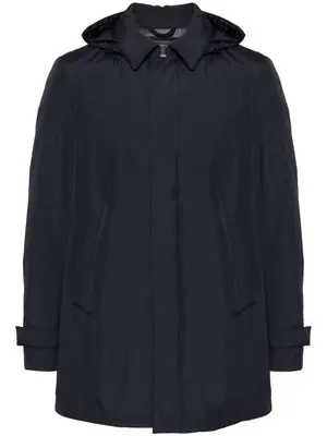 Herno Down Coat With Detachable Hood - Blue