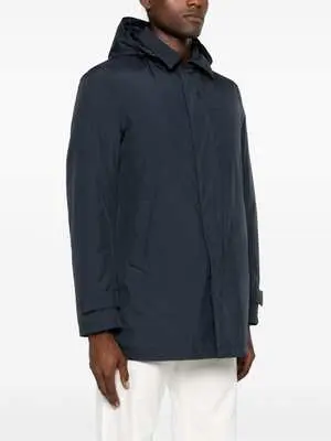 Herno Down Coat With Detachable Hood - Blue