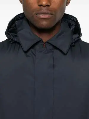 Herno Down Coat With Detachable Hood - Blue
