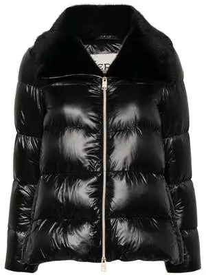 Herno Faux-fur Collar Puffer Jacket - Black