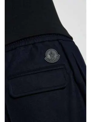 Moncler Logo-appliqué Track Pants - Blue