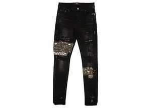 Amiri Artpatch Checker Skinny Jeans