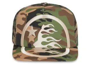 HELLSTAR Big Logo Trucker Snapback Hat - Camo
