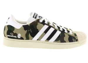 Adidas Super Ape Star Bape Sneakers - Green/white/bone