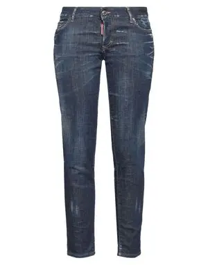Dsquared2 Jeans In Cotton, Elastane, And Calfskin - Blue