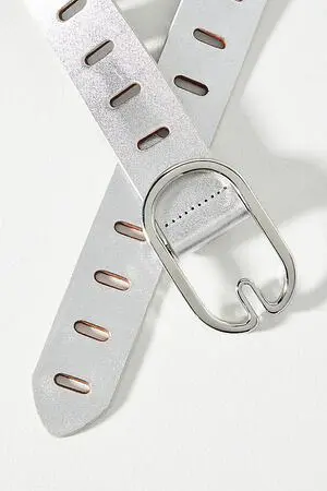 Anthropologie Adjustable Notch Belt - Silver