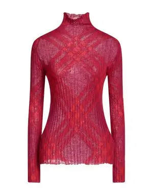 Burberry Geometric Print Turtleneck - Red