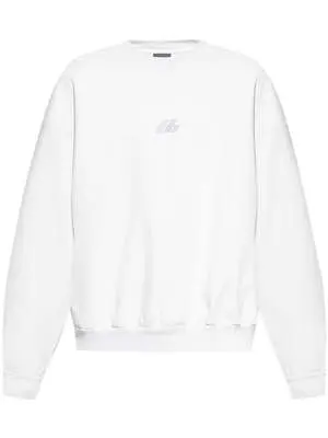 Balenciaga Logo-print Cotton Sweatshirt - White