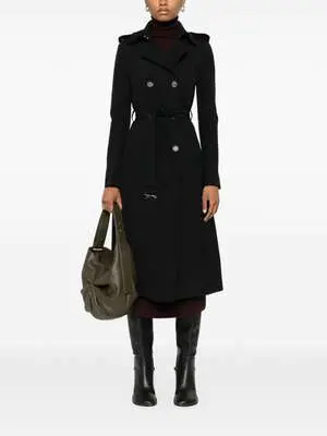 Patrizia Pepe Double-breasted Trench Coat - Black