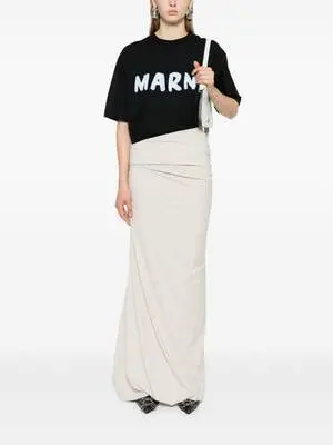 Marni Logo-print Cotton T-shirt - Black