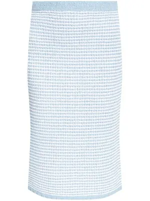 Tory Burch Cotton-blend Striped Skirt