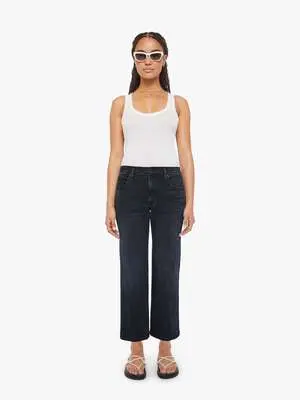 MOTHER Petites Lil Mid-rise Zip Rambler Jeans - Black