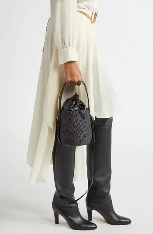 Chloé Woody Basket Bucket Bag - 001 Black