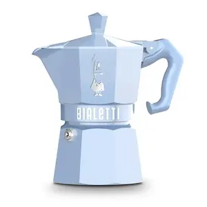 BIALETTI Moka Express 3 Cup Stovetop Espresso Maker - Lite Blue
