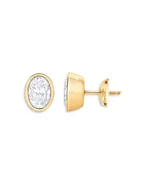 Bloomingdale'S Certified Lab Grown Diamond Oval Stud Earrings - Gold