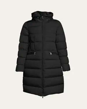 Moncler Avocette Long Puffer Coat - Black