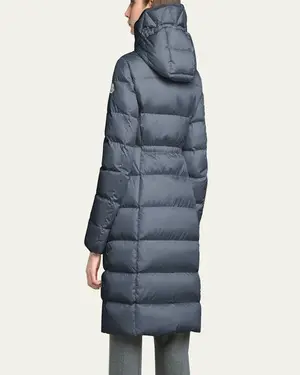 Moncler Avocette Long Puffer Coat - Black