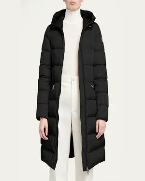 Moncler Avocette Long Puffer Coat - Black