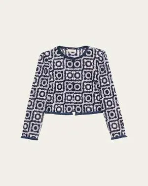 Ramy Brook Anacapri Daniella Crochet Jacket - Spring Navy Crochet