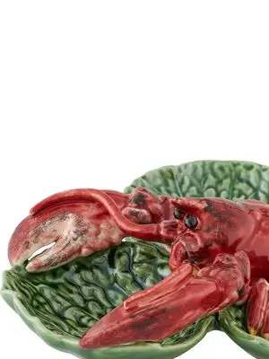 BORDALLO PINHEIRO Cabbage With Lobster Small Appetizer Plate - Green