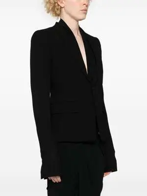 Rick Owens Single-breasted Virgin Wool Blazer