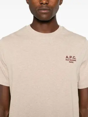 A.p.c. Logo-embroidered Mélange T-shirt