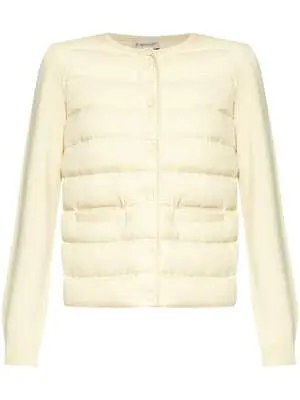 Moncler Moncler Padded Wool Jacket White