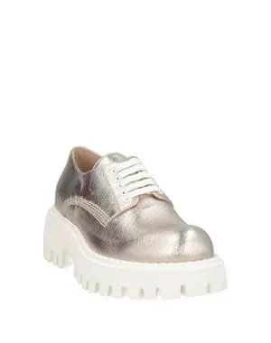 LORIBLU Metallic Leather Lace-up Shoes