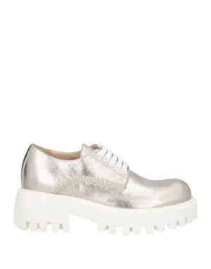 LORIBLU Metallic Leather Lace-up Shoes